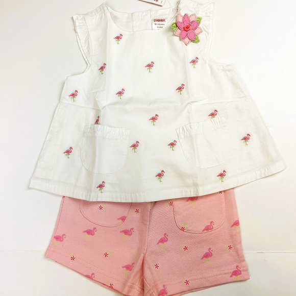 Gymboree | Matching Sets | Nwt Gymboree Baby Girl Flamingo Short ...